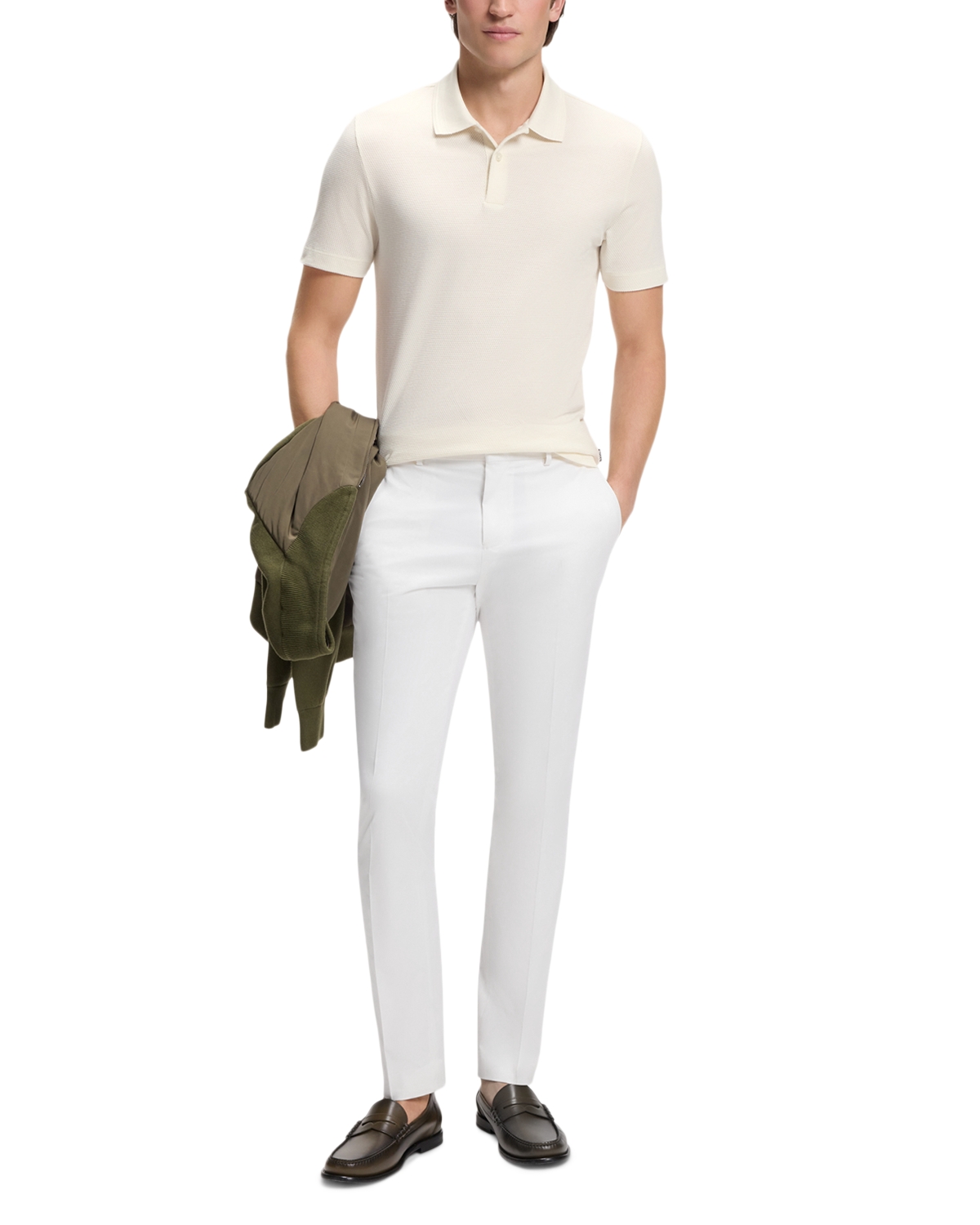 BOSS parlay cotton blend jersey polo shirt